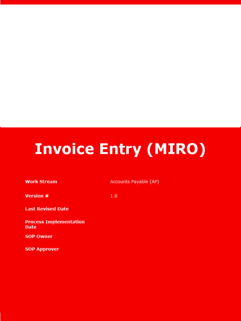 R20AP Invoice Entry MIRO (1) | PDF | Optical Character Recognition ...