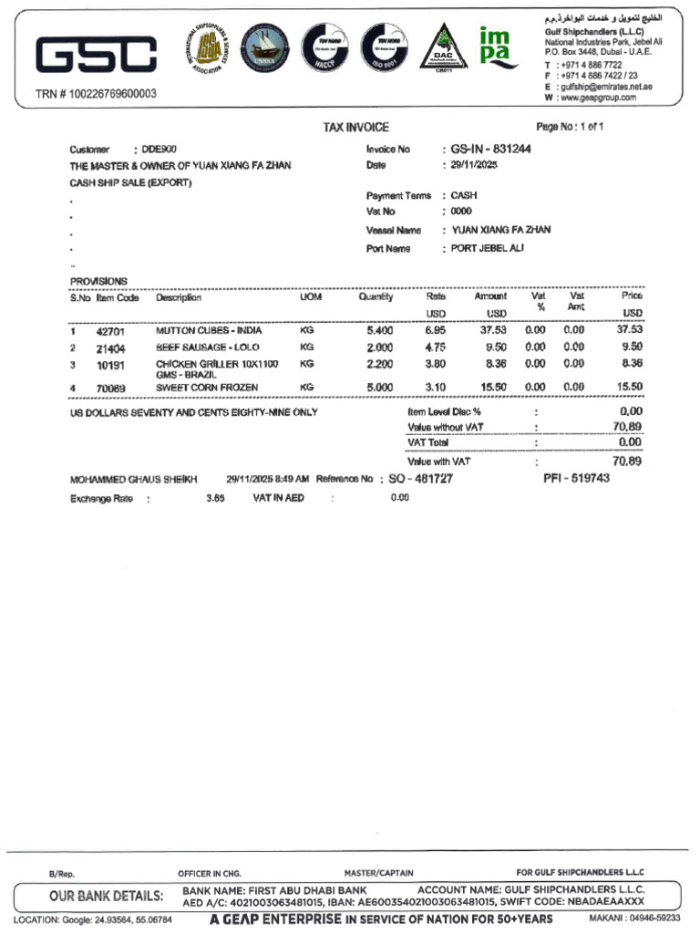 Yuan Xiang Fa Zhan Invoices 29nov | PDF