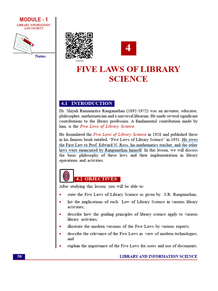 Five Laws of Library Science Explained | PDF | Libraries | Library Science