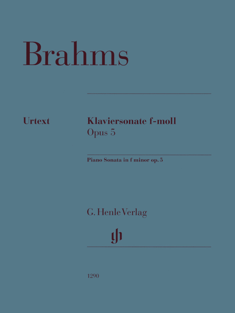 Brahms Sonata No.3 Op.5-Henle | PDF