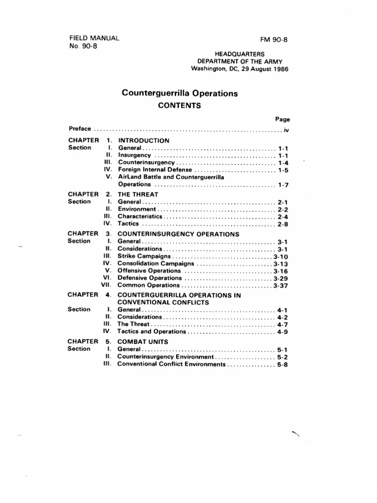 FM 90-8 Counter Guerilla Operations | PDF