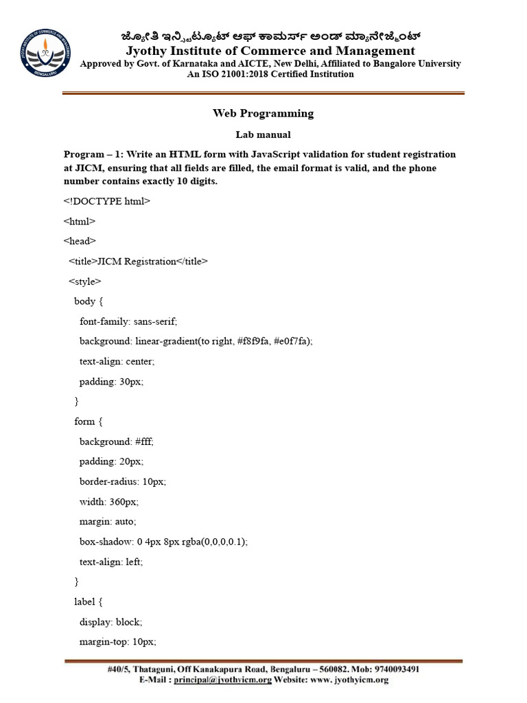 WP Lab Manual | PDF | Php | Computer File