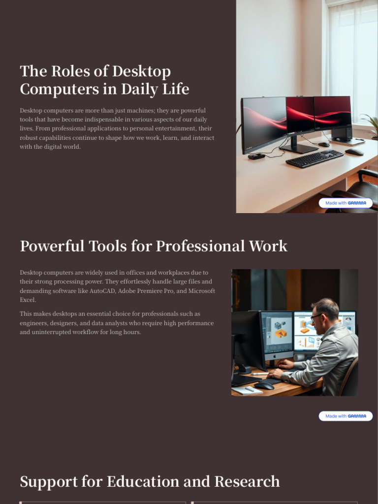 The Roles of Desktop Computers in Daily Life | PDF | Desktop Computer ...