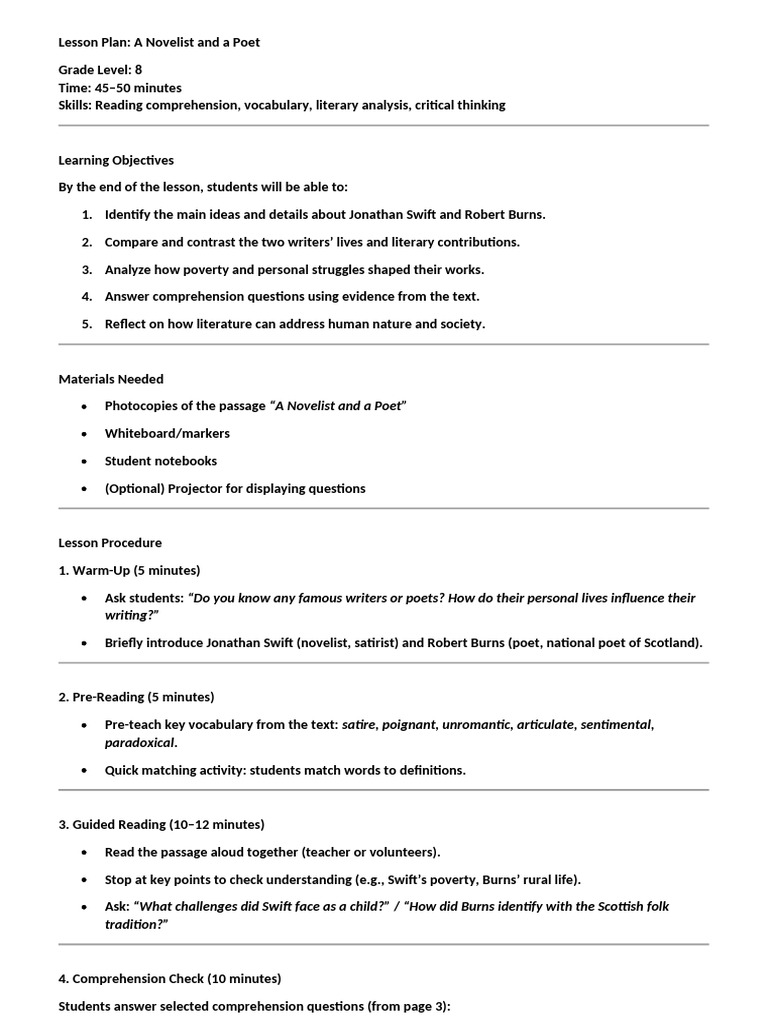 LTT S Target Lesson Plan | PDF | Reading Comprehension | Written ...