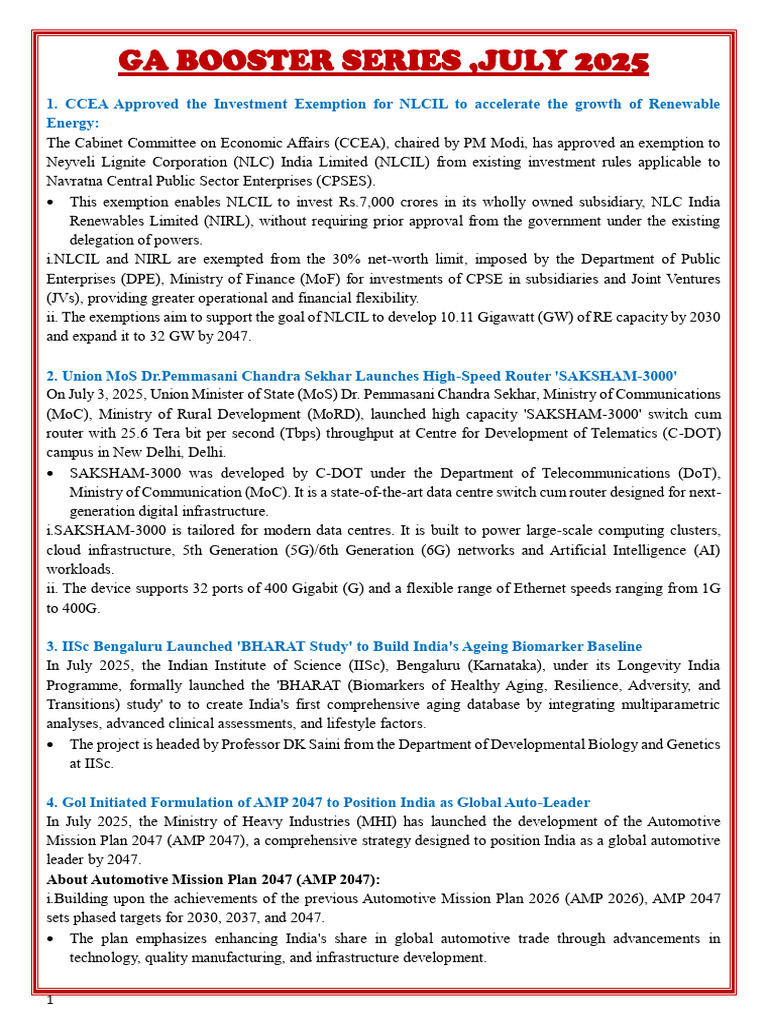 Ga Booster Series, July 2025 | PDF