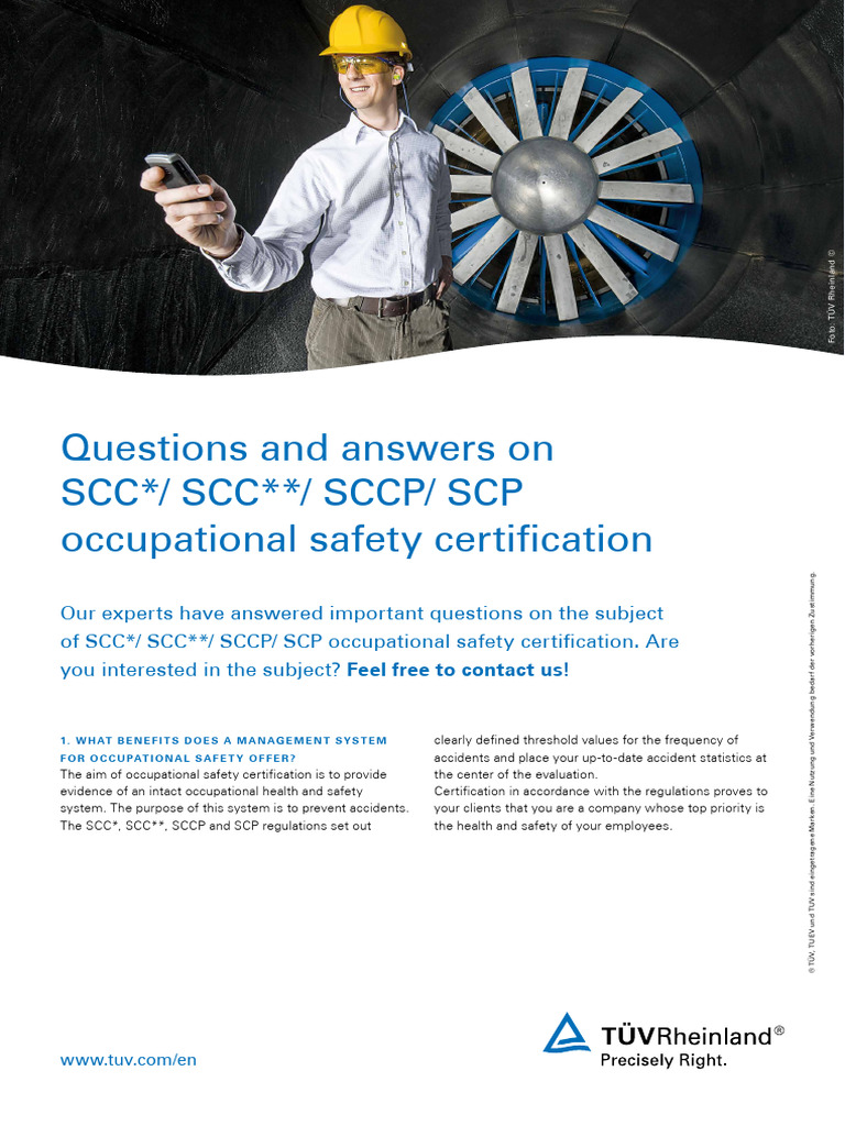 Tuv Rheinland SCC Faq en | PDF | Occupational Safety And Health | Business