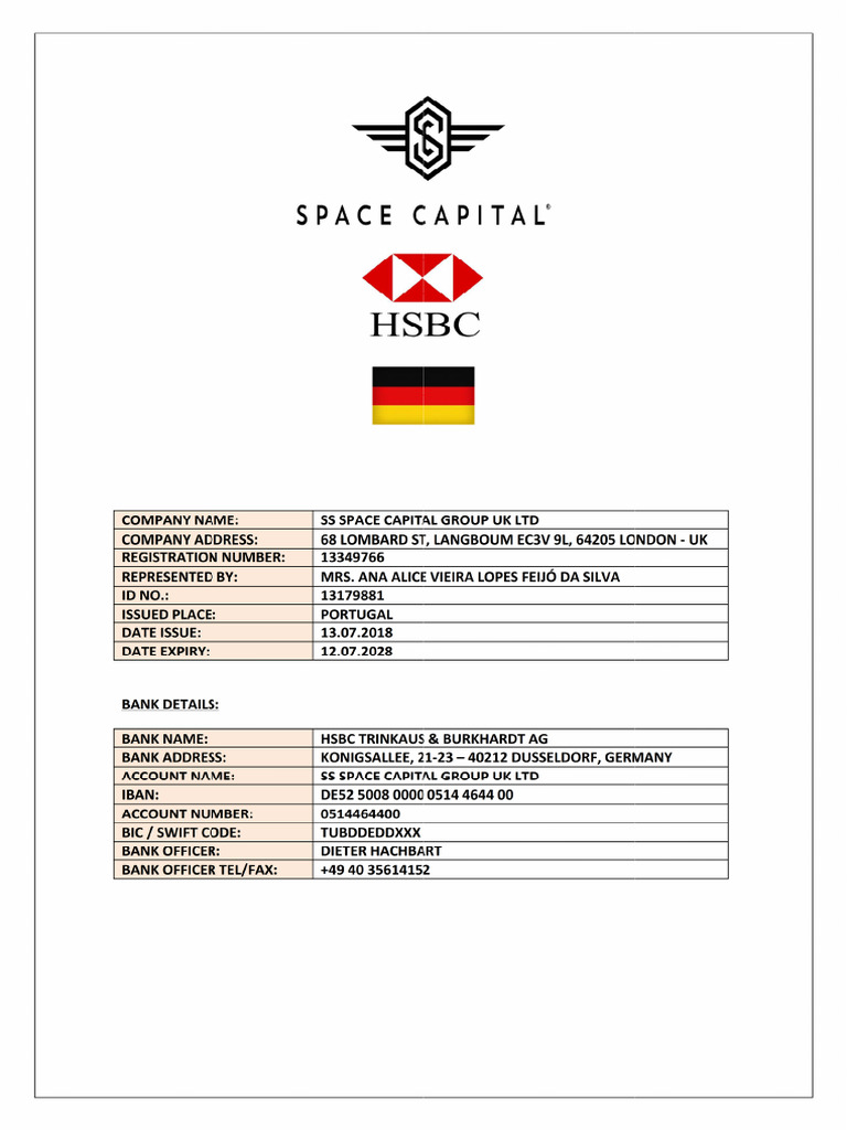 1 - Cis - HSBC - Germany - Ss - Space - Capital - 2025-Cis | PDF