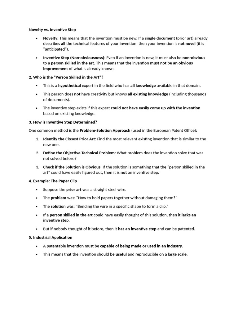 Understanding Novelty and Inventive Step | PDF