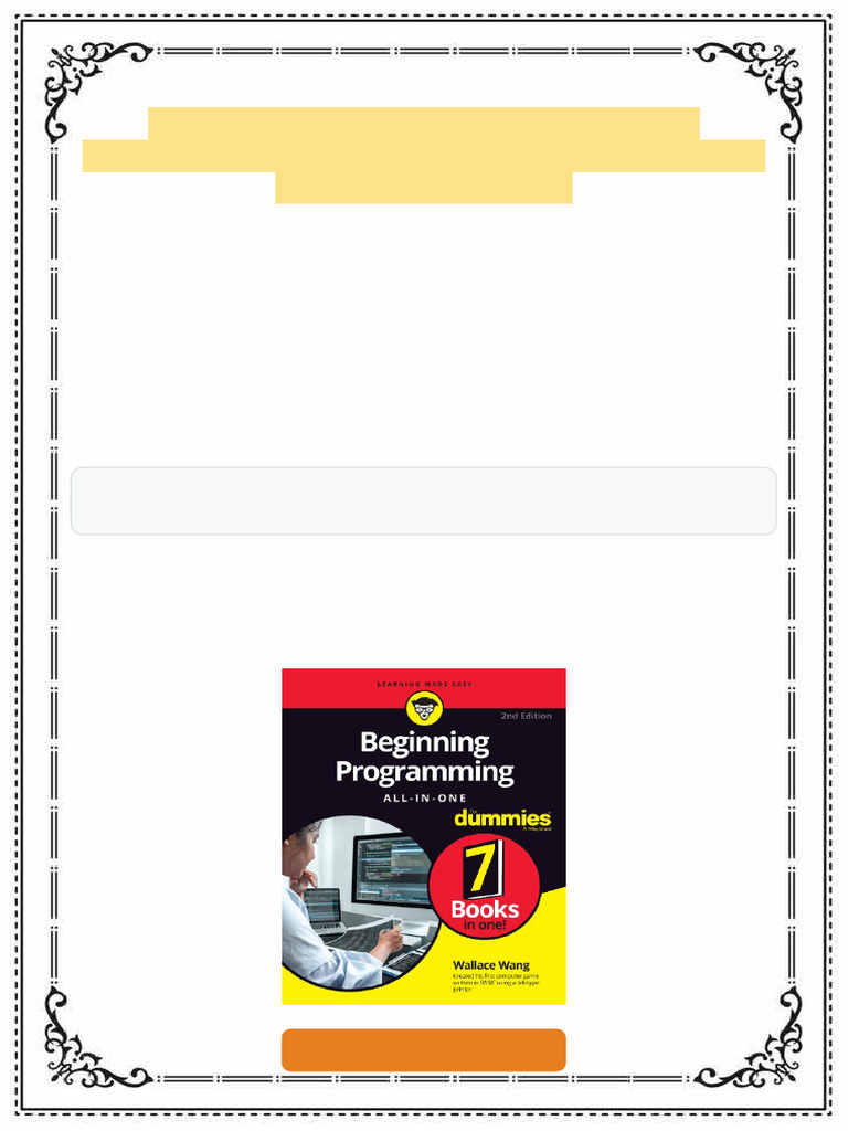 Beginning Programming. All-in-One 2nd Edition Wallace Wang ebook full ...
