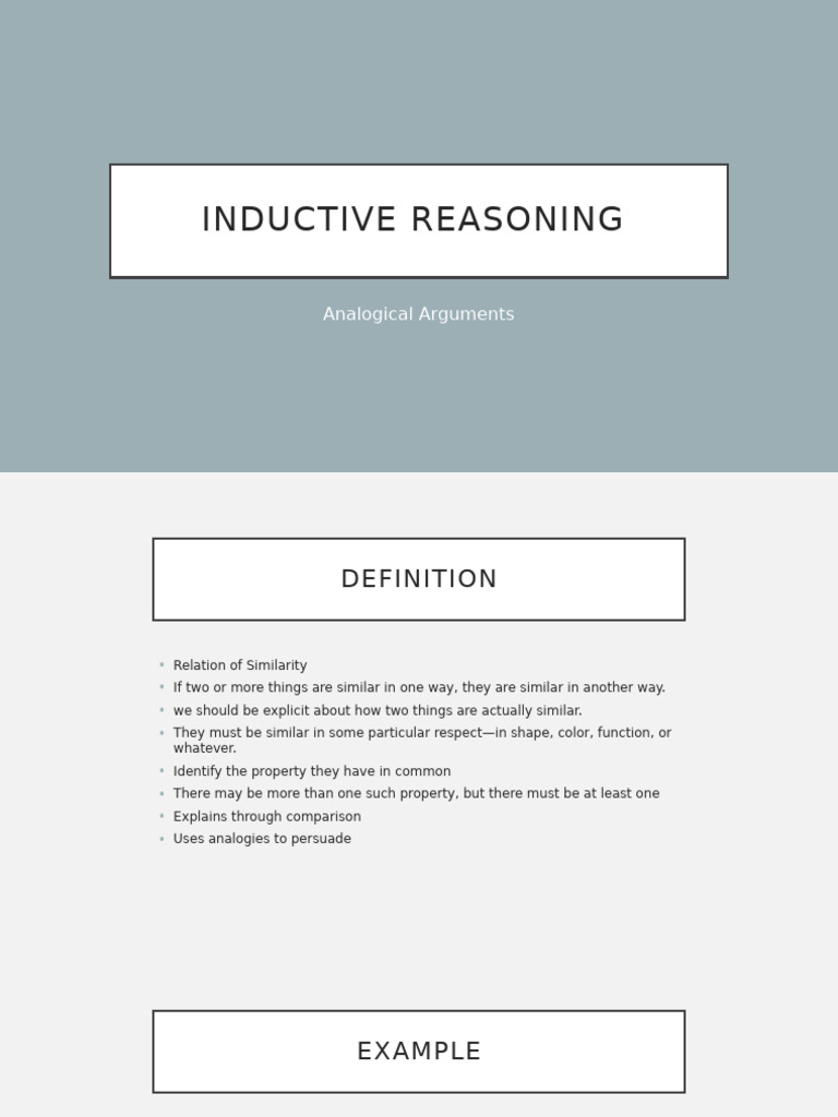 CR Inductive Argument | PDF | Reason | Logic