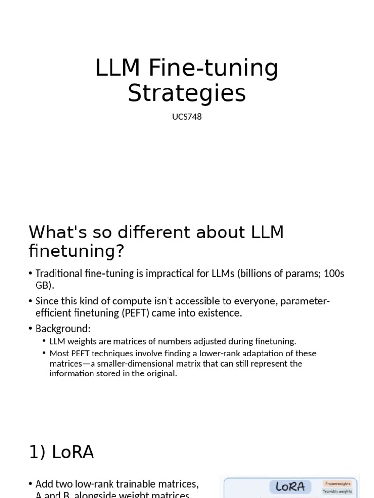 LLM Fine-tuning and RAG Strategies | PDF | Applied Mathematics ...