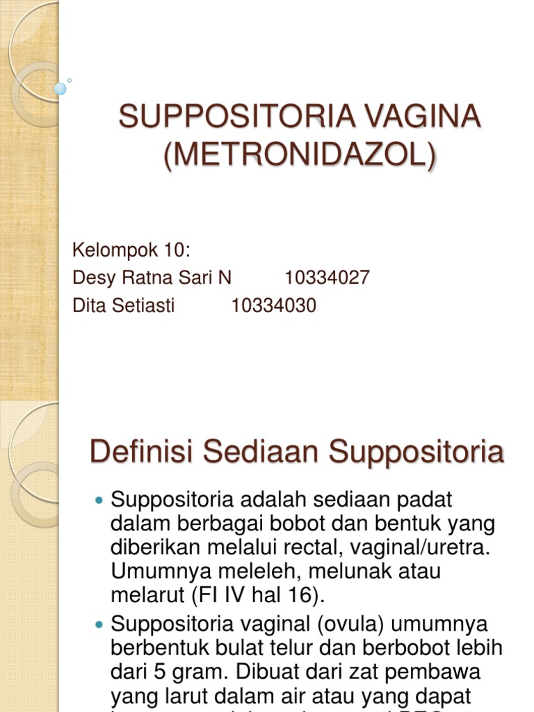 Suppositoria Vagina | PDF