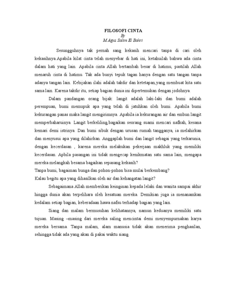 Filosofi Cinta | PDF | Filsafat | Agama & Spiritualitas