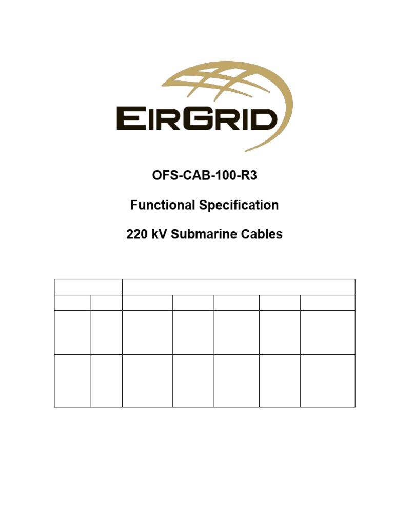 220 kV Submarine Cables Specification | PDF | Insulator (Electricity ...