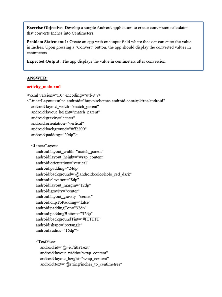 Mobile Application Development Practical | PDF | Body Mass Index ...