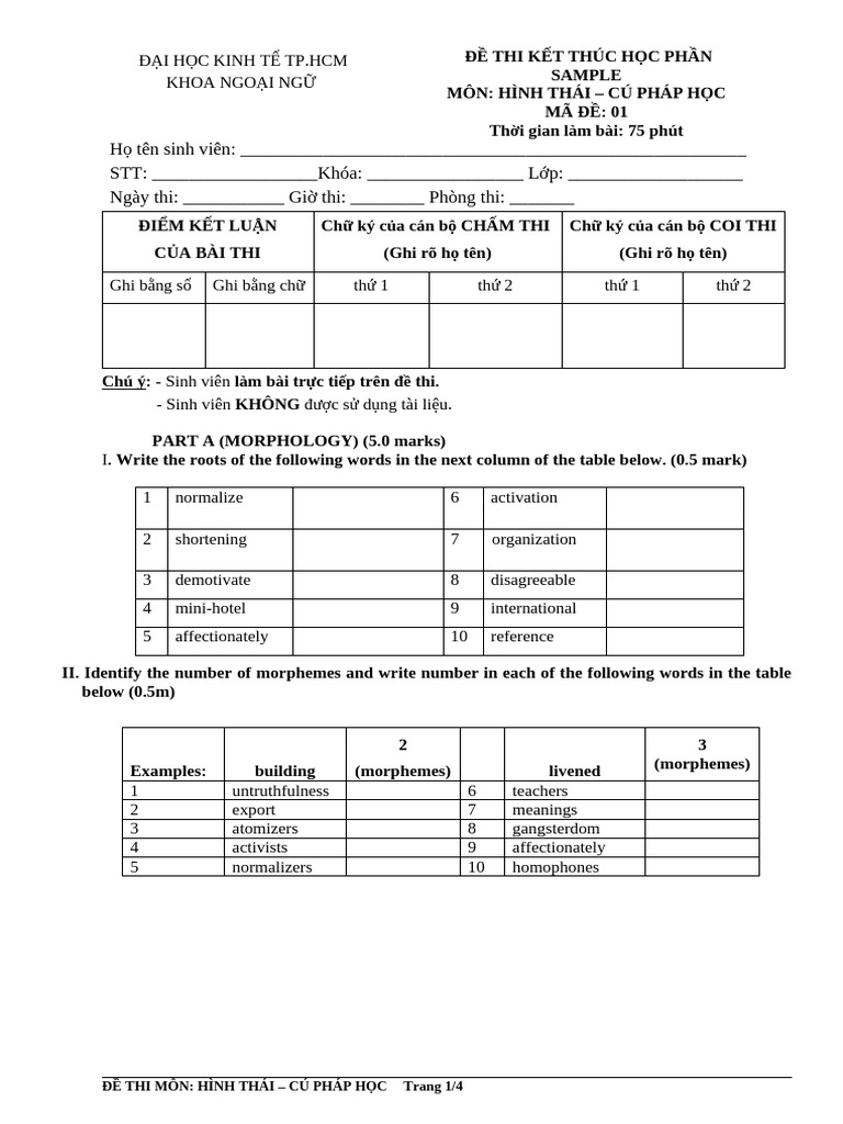 DETHI.Morpho-Syntax-Sample-2025 (1) | PDF | Word | Clause