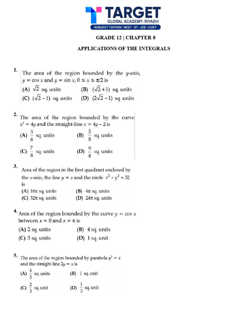 Application of Integrals | PDF