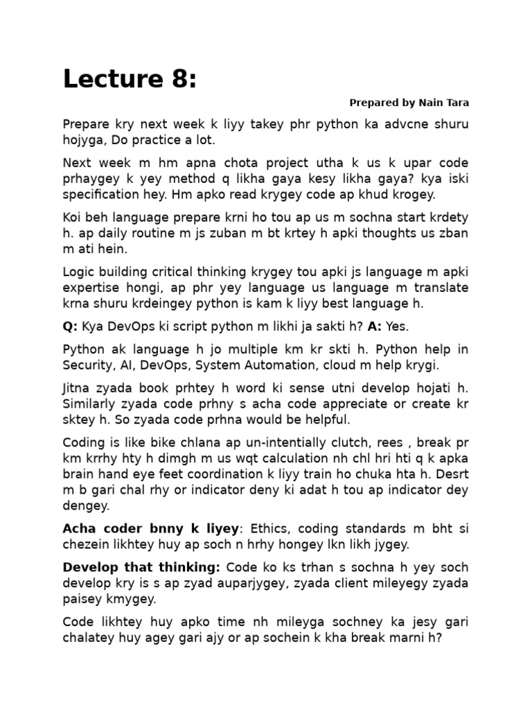 Lecture 8 (1) | PDF | Computer Programming | Computing