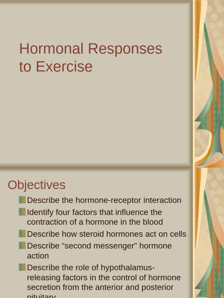 Hormonal Responses To Exercises | PDF | Hormone | Cortisol