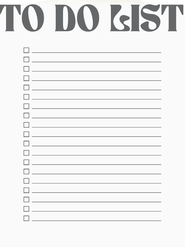 Beige and Grey Modern To-Do List Document | PDF