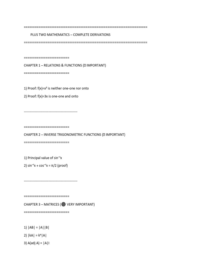 Plus Two Mathematics Christmas | PDF | Equations | Determinant