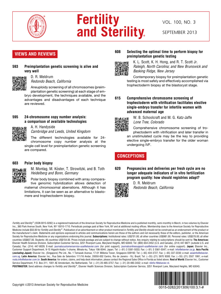 Table of Contents Fns | PDF | In Vitro Fertilisation | Assisted ...
