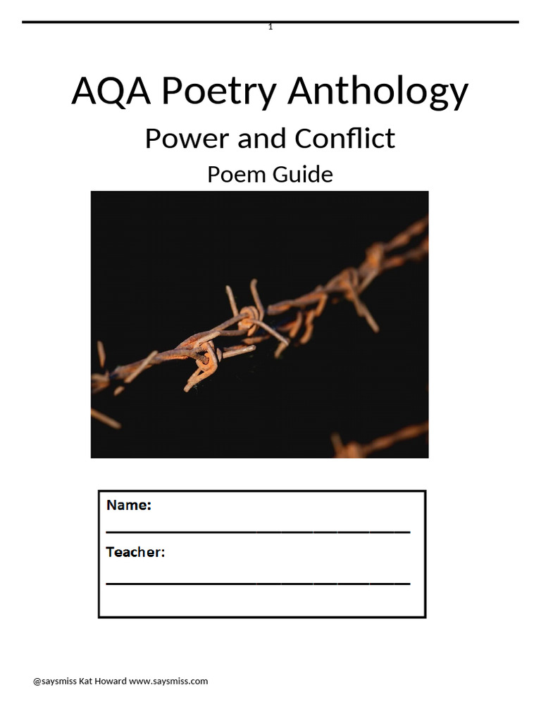 Poetry Anthology Revision Booklet | PDF | Romanticism | William Blake