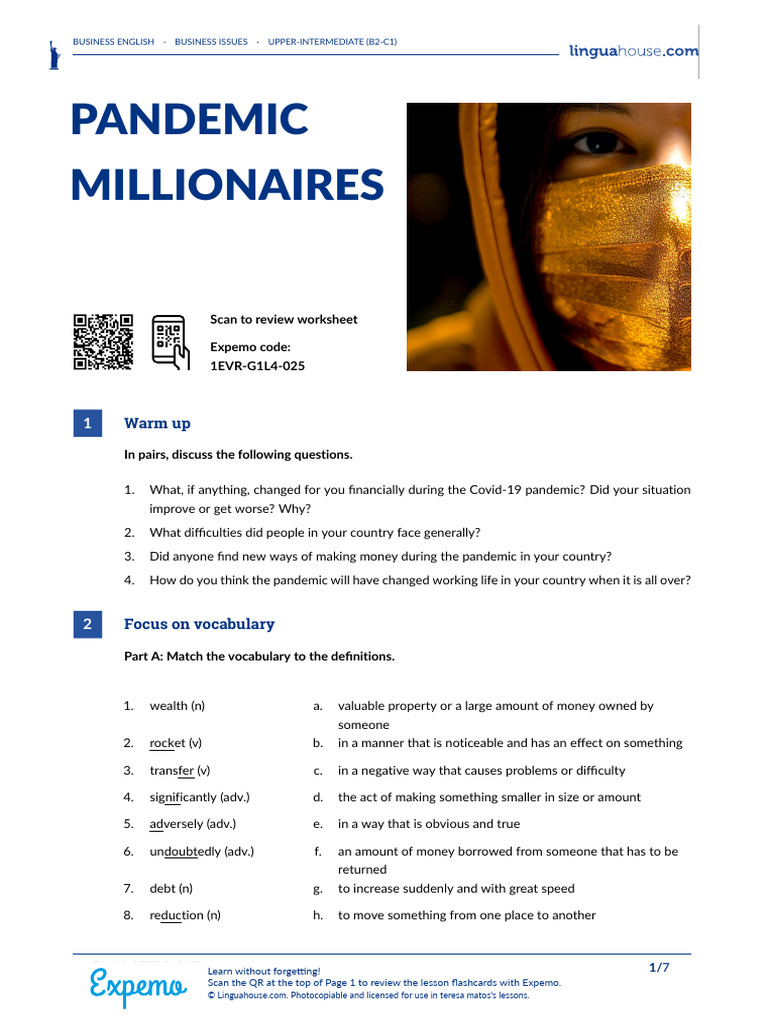 Pandemic Millionaires B2-C1 | PDF | Poverty | Poverty & Homelessness