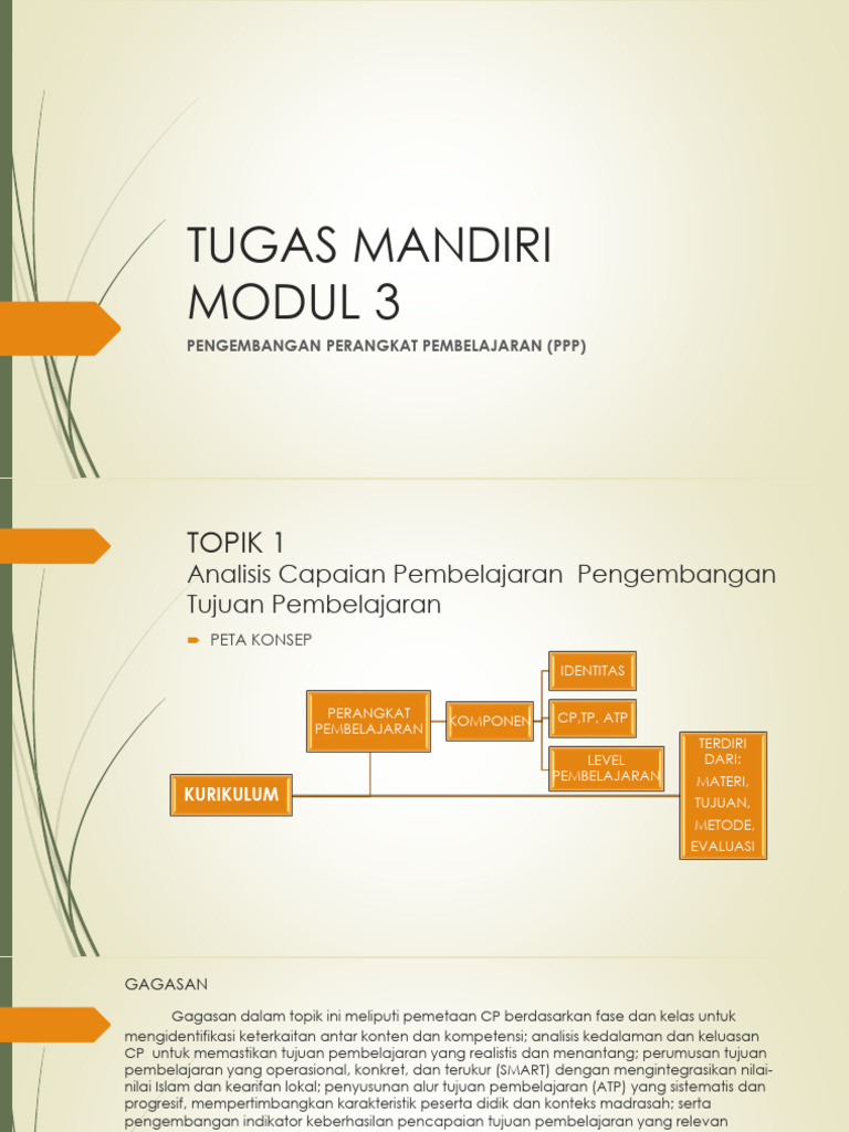 Jawaban Tugas Mandiri Modul 3 Pendidikan Profesi Guru (PPG) Dalam Jabatan | PDF