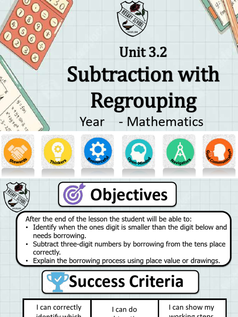 Unit 3.2 Subtraction | PDF