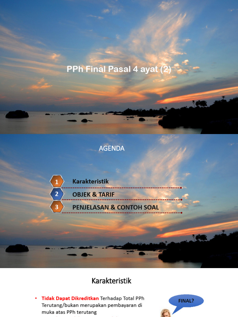 PPh Final Pasal 4 Ayat (2): Tarif dan Objek | PDF