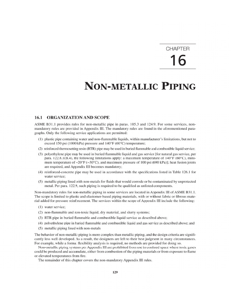 Non Metalic Pipe | PDF