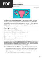 Gynaecological History Taking Checklist | PDF | Menstruation ...