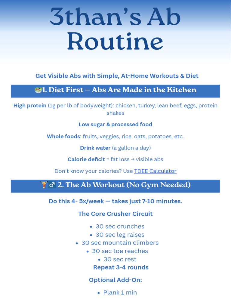 Ab Routine 105018 | PDF