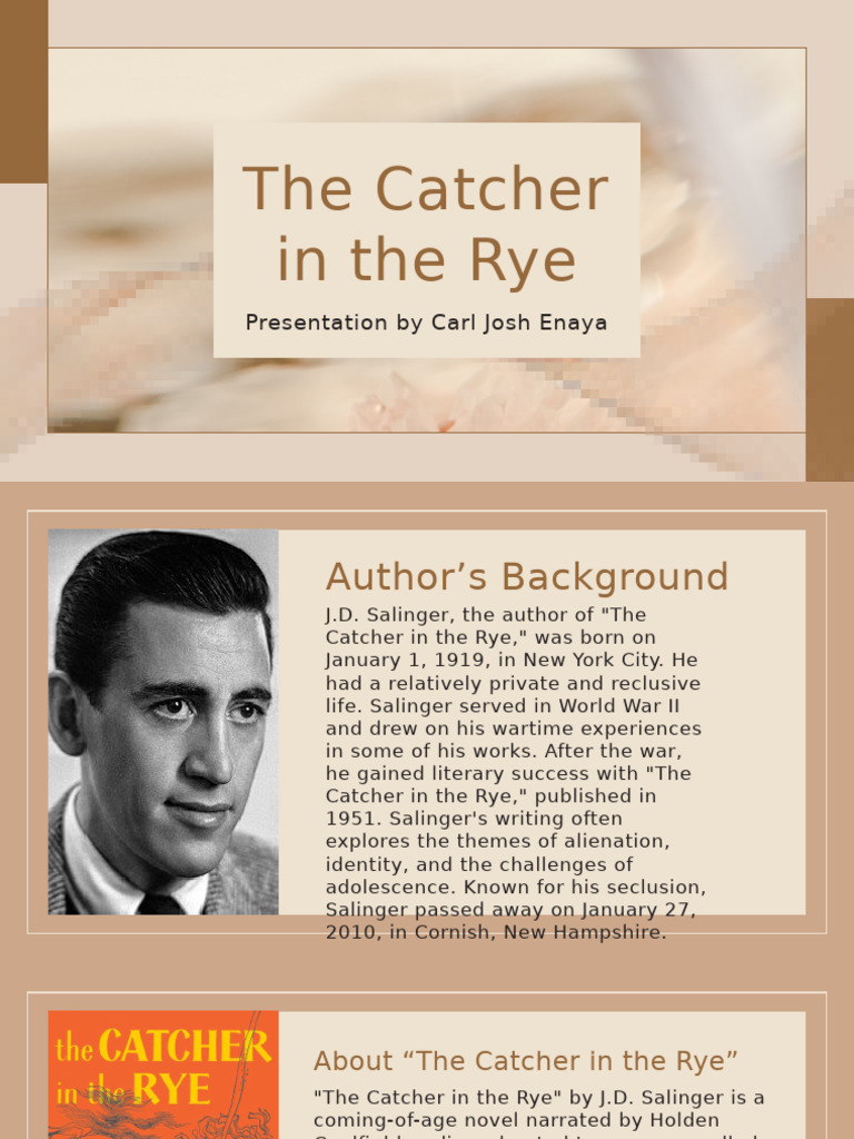 "Exploring The Catcher in the Rye" | PDF | J. D. Salinger