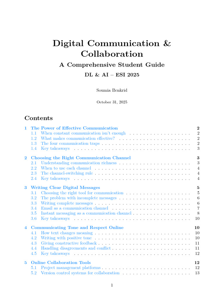 Effective Digital Communication Guide | PDF | Version Control ...