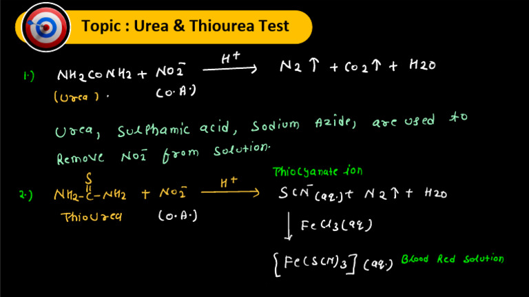 Urea and Thiourea Test | PDF