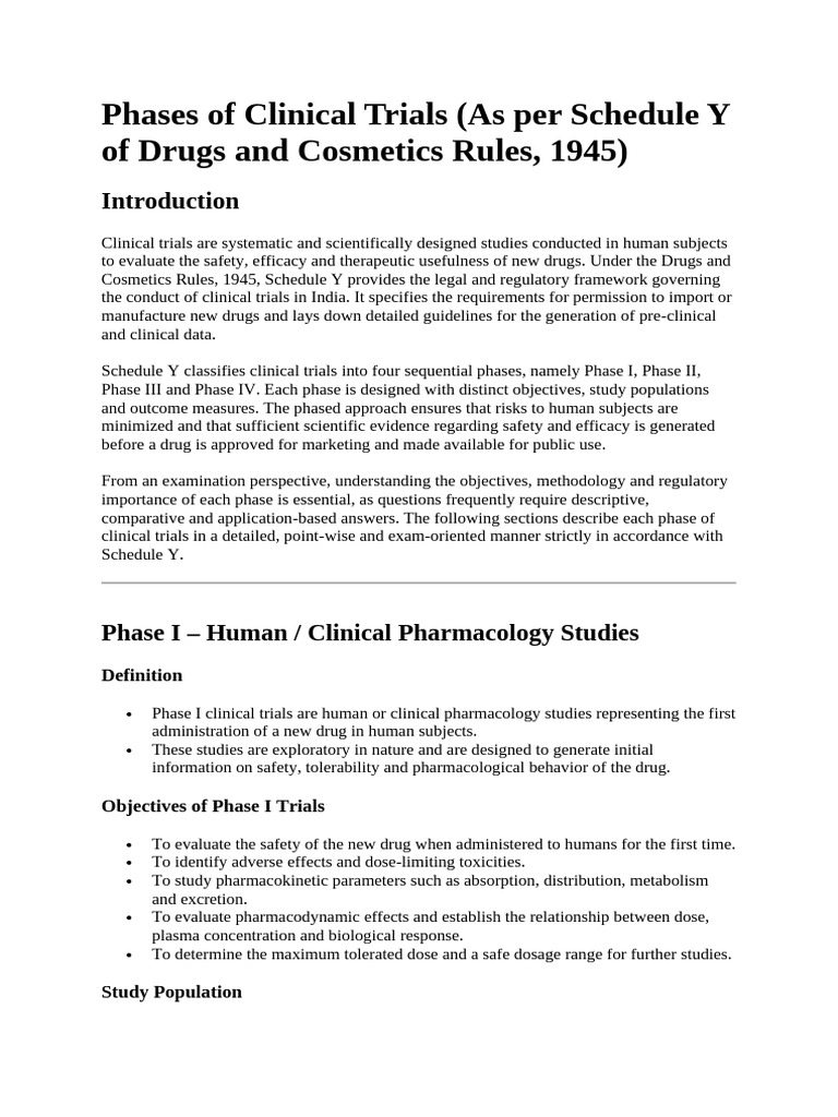 Phases of Clinical Trials | PDF | Clinical Trial | Phases Of Clinical ...