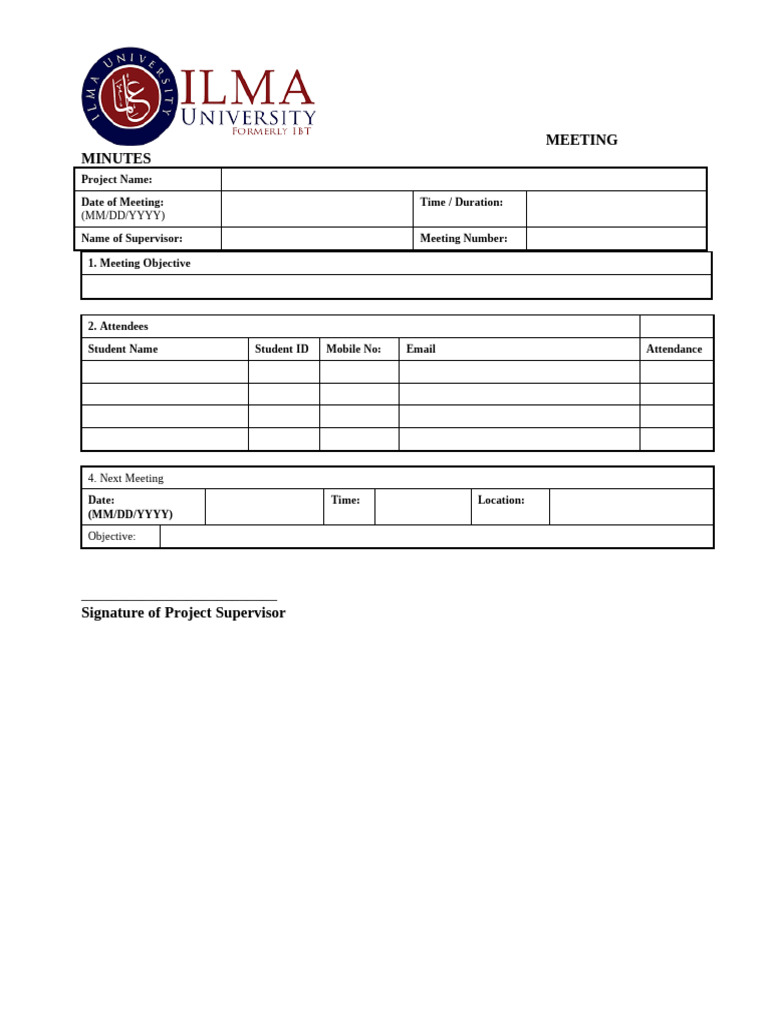 Meeting Minutes Format | PDF