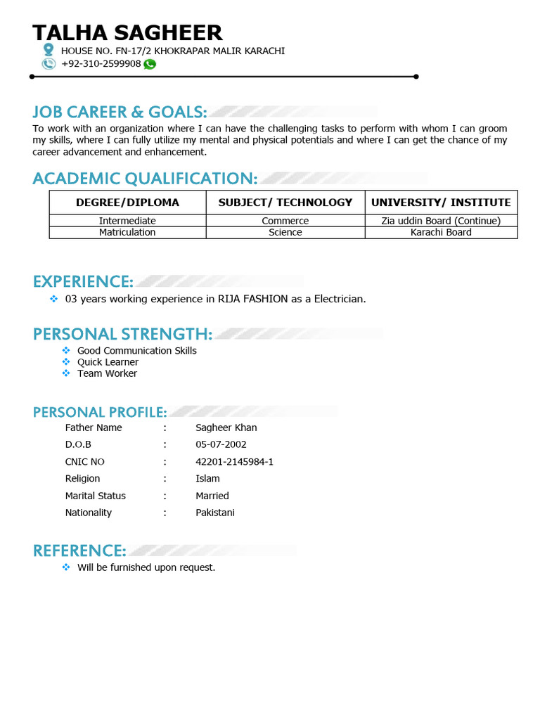 New CV Formate - 2 - 2 | PDF