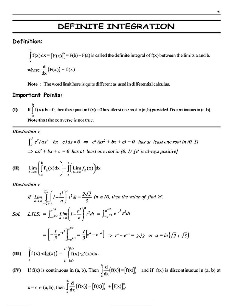 Chapter17 - Definite Integration | PDF