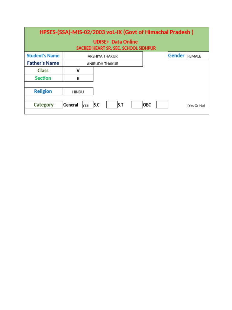 Student Data | PDF