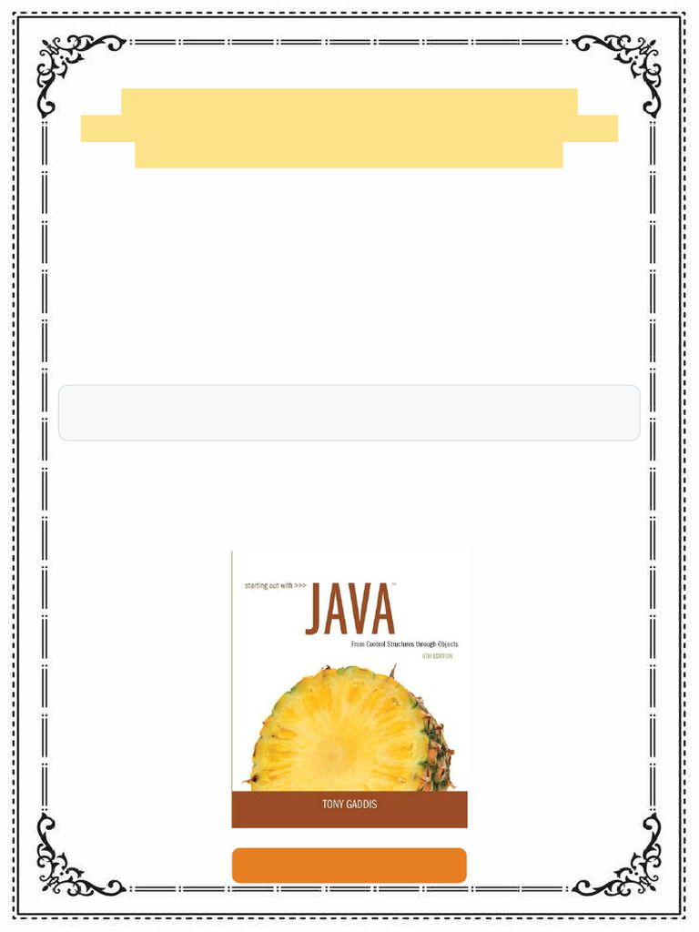 Starting Out with Java: From Control Structures through Objects (6th ...