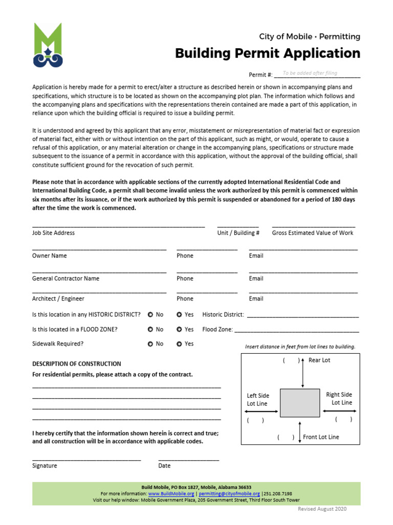 Building Permit Application | PDF | Specification (Technical Standard)