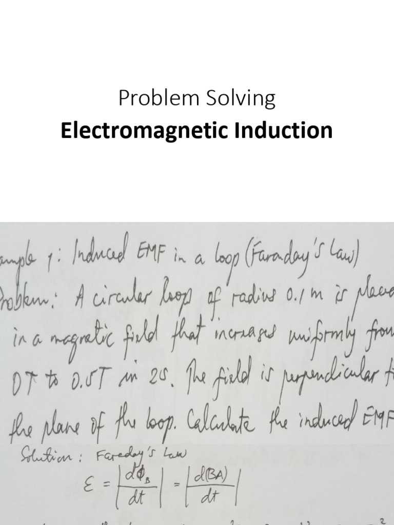 2025 Problem Solving Physics 16 Electromagnetic Induction | PDF