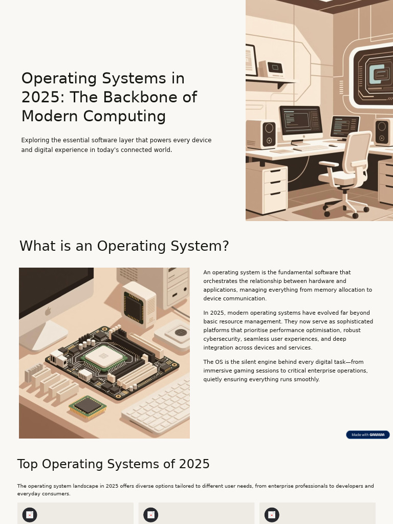 Operating Systems Landscape 2025 | PDF | Operating System | Windows 10