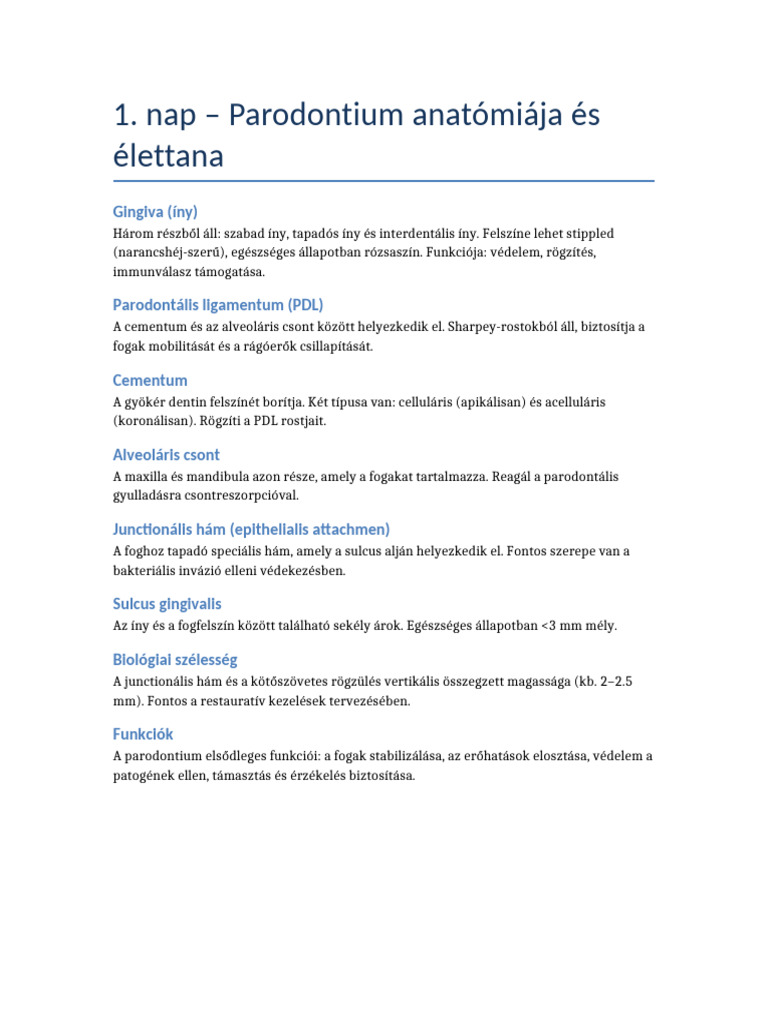 01 Parodontium Anatomia Elettan | PDF