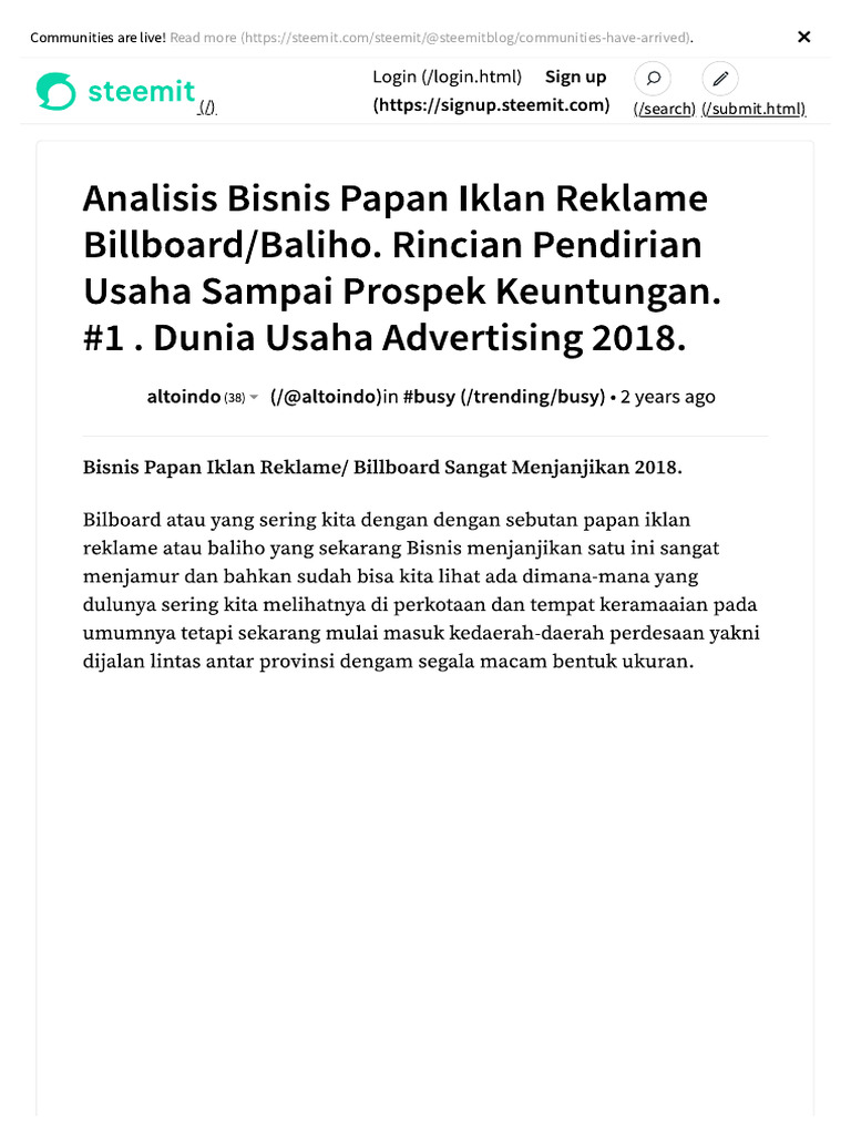 Analisis Bisnis Papan Iklan Reklame Bil... Unia Usaha Advertising 2018 ...