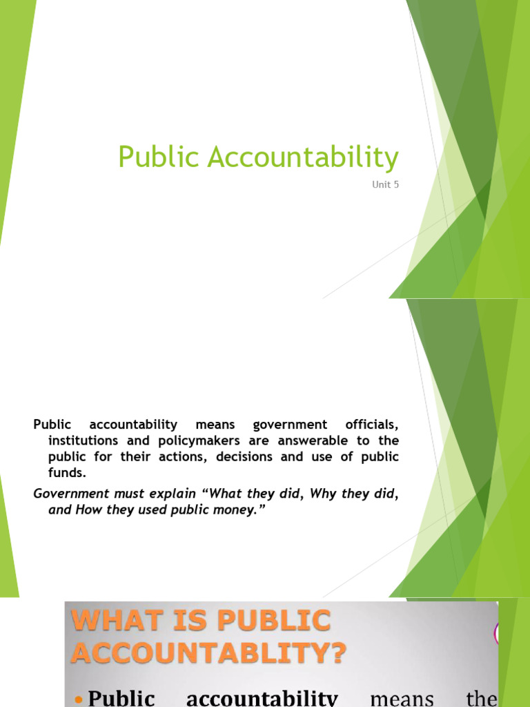 Public Accountability | PDF