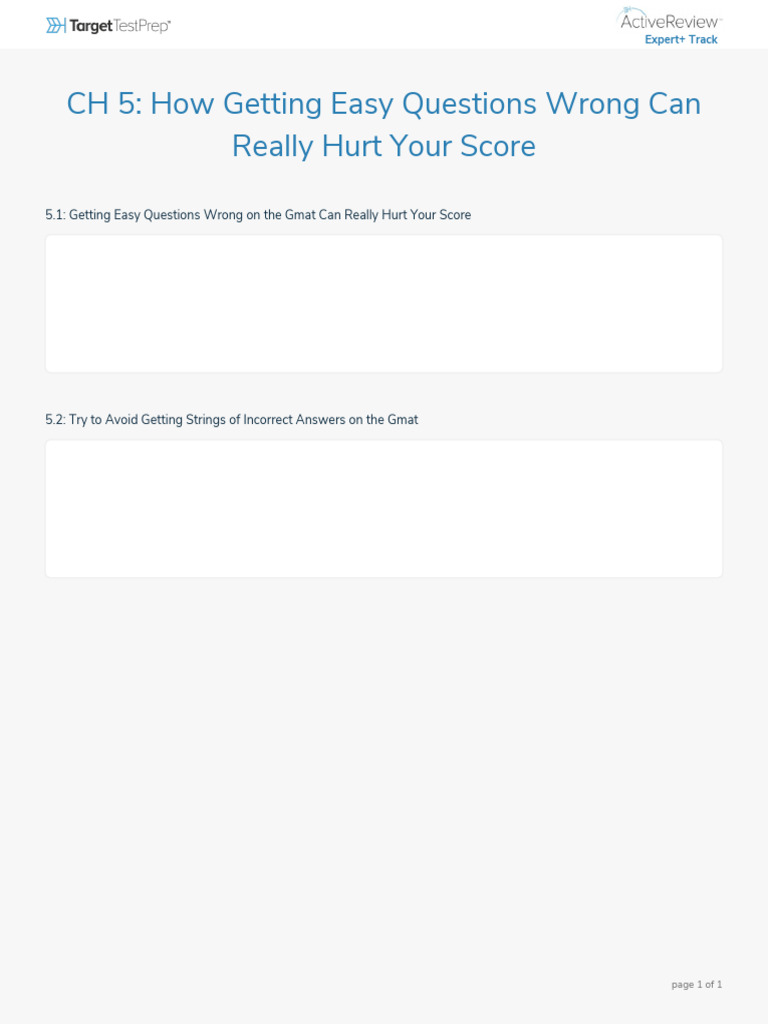 CH 5 How Getting Easy Questions Wrong Can Really Hurt Your Score ...